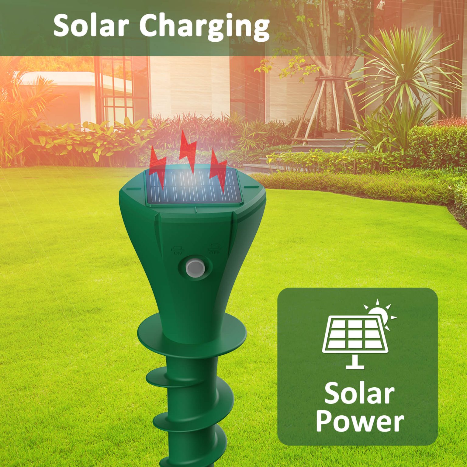 Sonic Mole Repeller Screw Design (AR08M) - x-pest