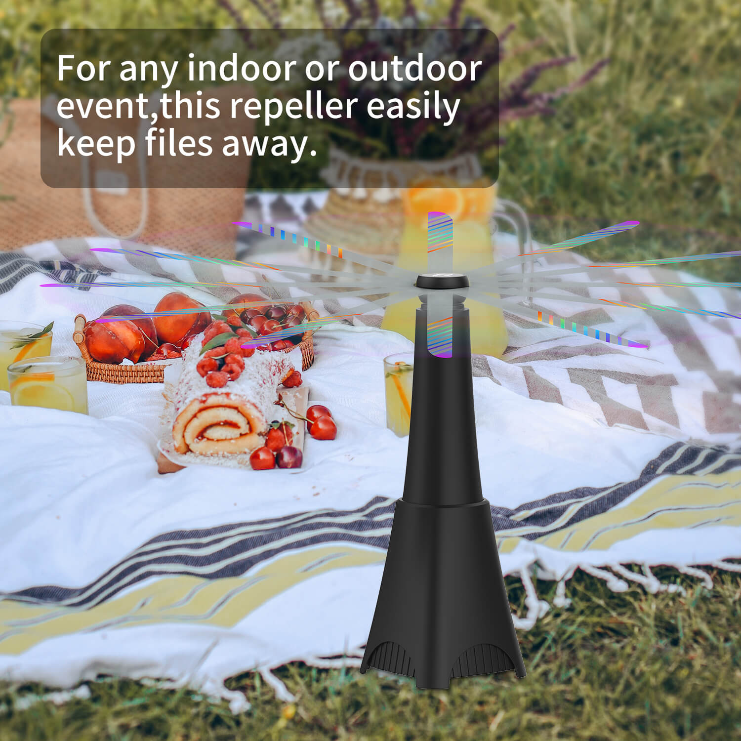 Fly Repellent Fan ( AR27 Black) - x-pest