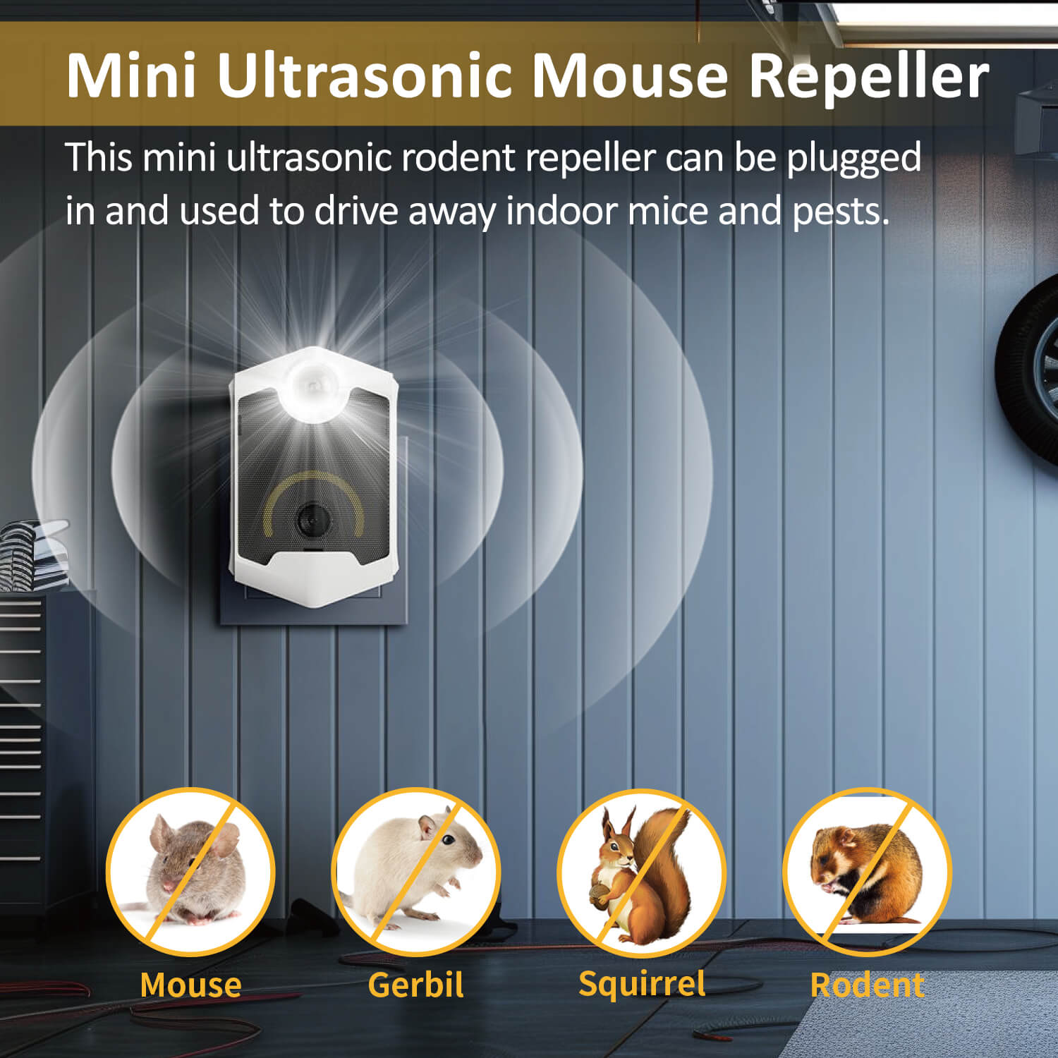 Plug-in Ultrasonic Pest Repellent (UR05B) - x-pest