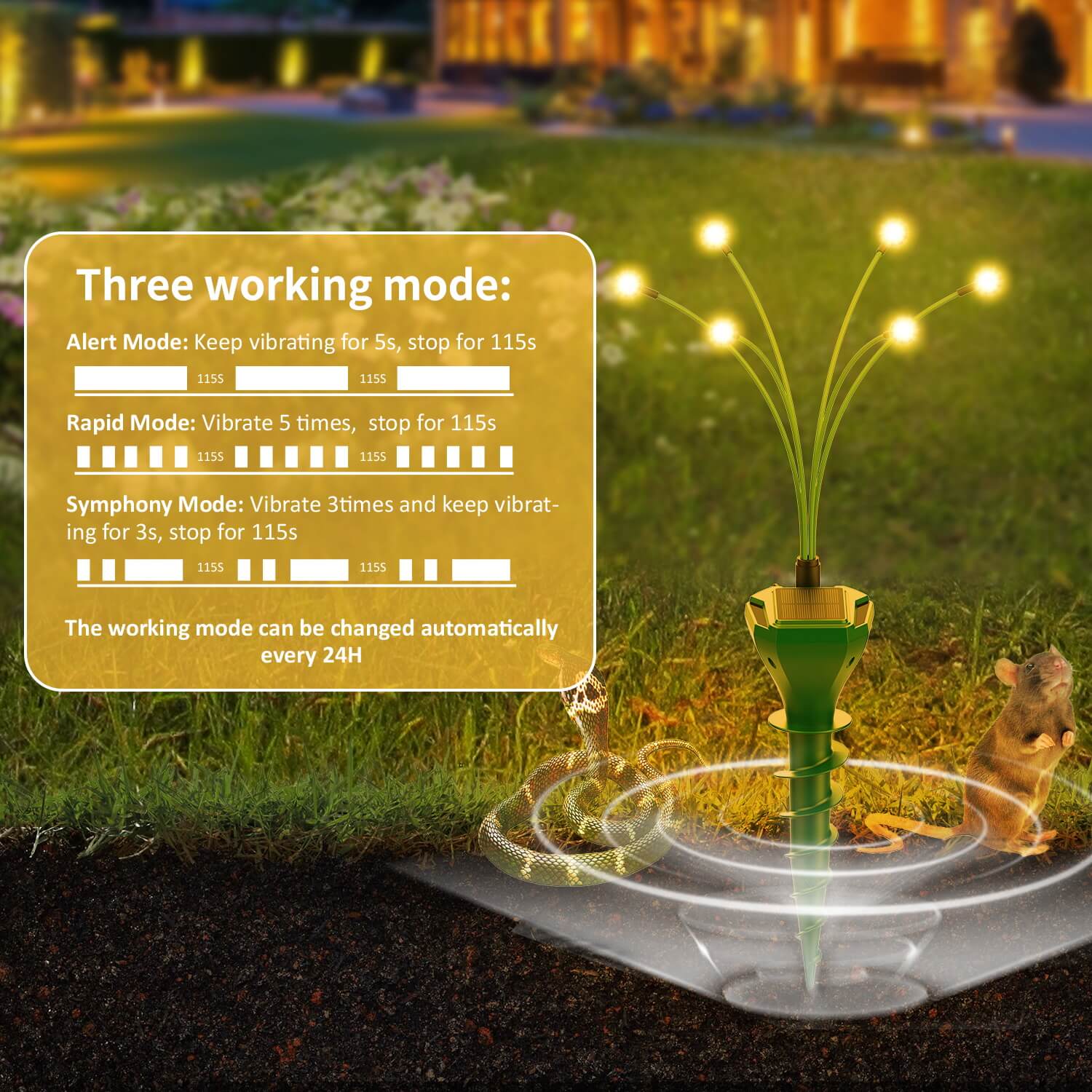 Solar Mole and Groundhog Repellent（M8） - x-pest